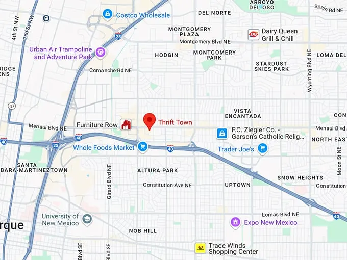 16. thrift town map