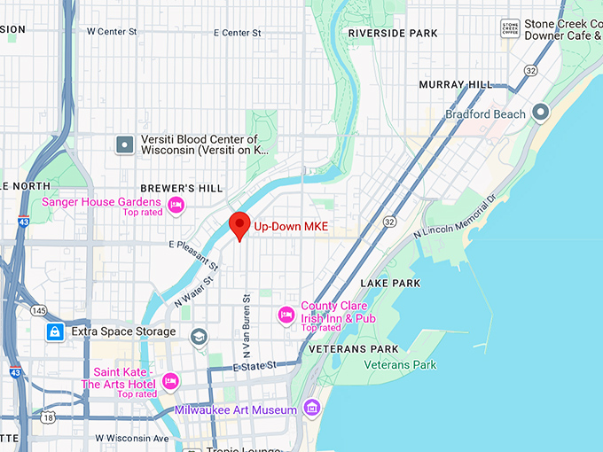 16. up down mke map