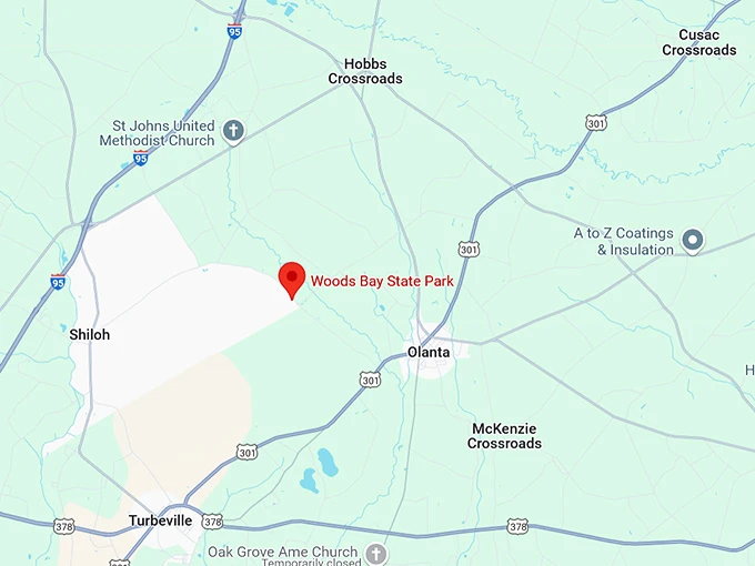 16. woods bay state park map