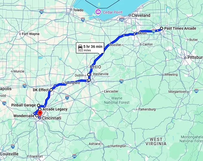 1980 vibes attractions ohio map