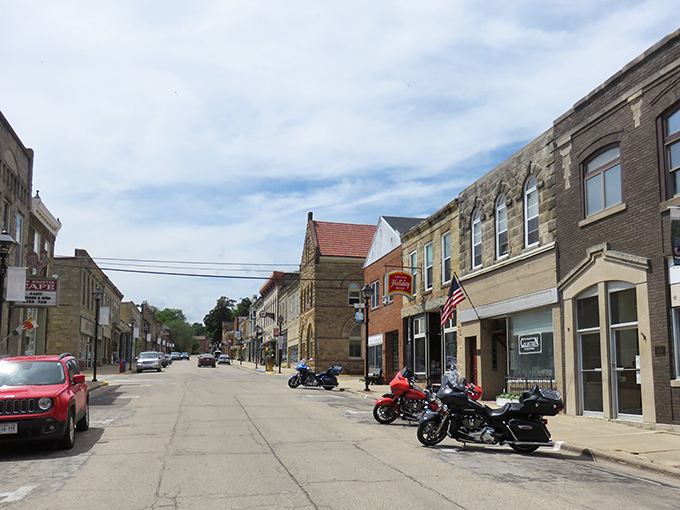 Mineral Point: Where time slows down and charm speeds up. This street scene could be a Norman Rockwell painting come to life.