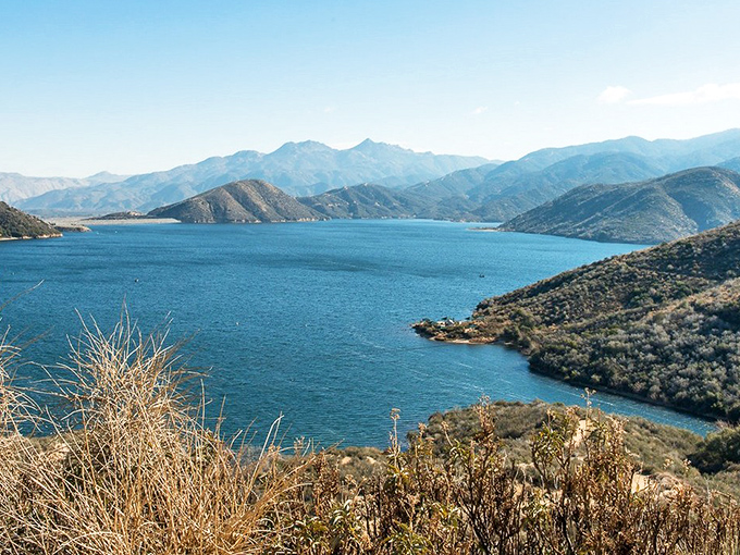 Silverwood Lake: Nature's infinity pool! Dive into a blue so intense, it makes the sky look pale in comparison.