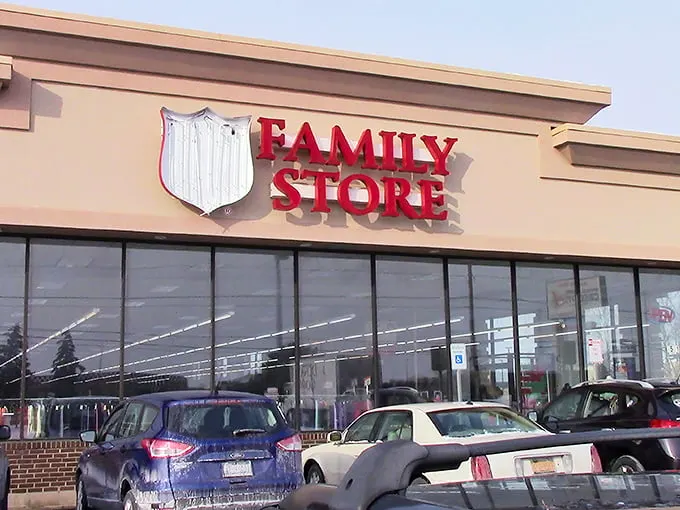 Red shield, green savings. Step into this Salvation Army wonderland where yesterday's trends become tomorrow's treasures.