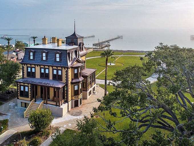Talk about a room with a view! The Fulton Mansion's prime coastal real estate would make even Jay Gatsby green with envy.