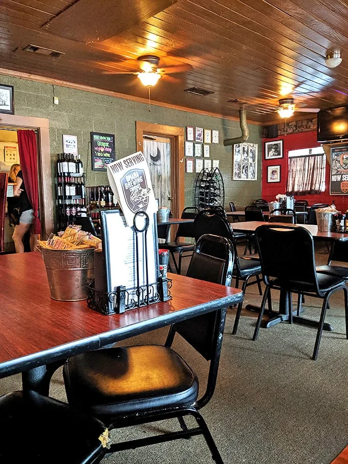 Step inside and feel the warmth wash over you. It's like your cool uncle's man cave, if your uncle was a grill master extraordinaire.