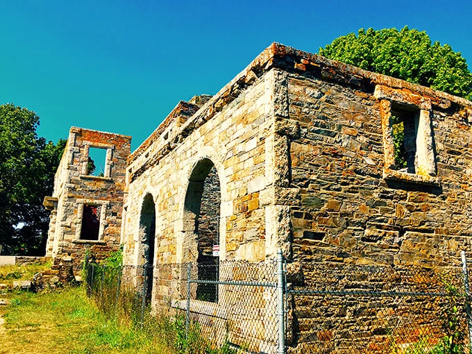 Archways to another era! These weathered stones could tell stories that'd make "Downton Abbey" blush. Time-worn yet timeless, they're Maine's own Stonehenge.