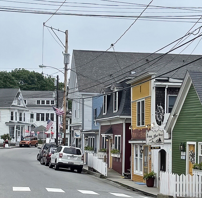 Main Street or movie set? Stonington's downtown looks like it was plucked straight from a Norman Rockwell painting, complete with charming storefronts and small-town vibes.