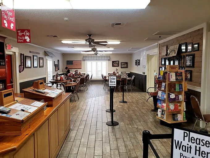 Step into a time machine of comfort food. Buckner's interior is where Norman Rockwell meets Paula Deen, with a dash of patriotic flair.