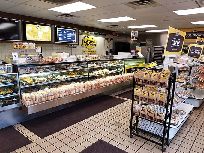 Step into a world where calories don't count. Grebe's display cases are like edible art galleries, showcasing pastry masterpieces that belong in the Louvre of Lunch.