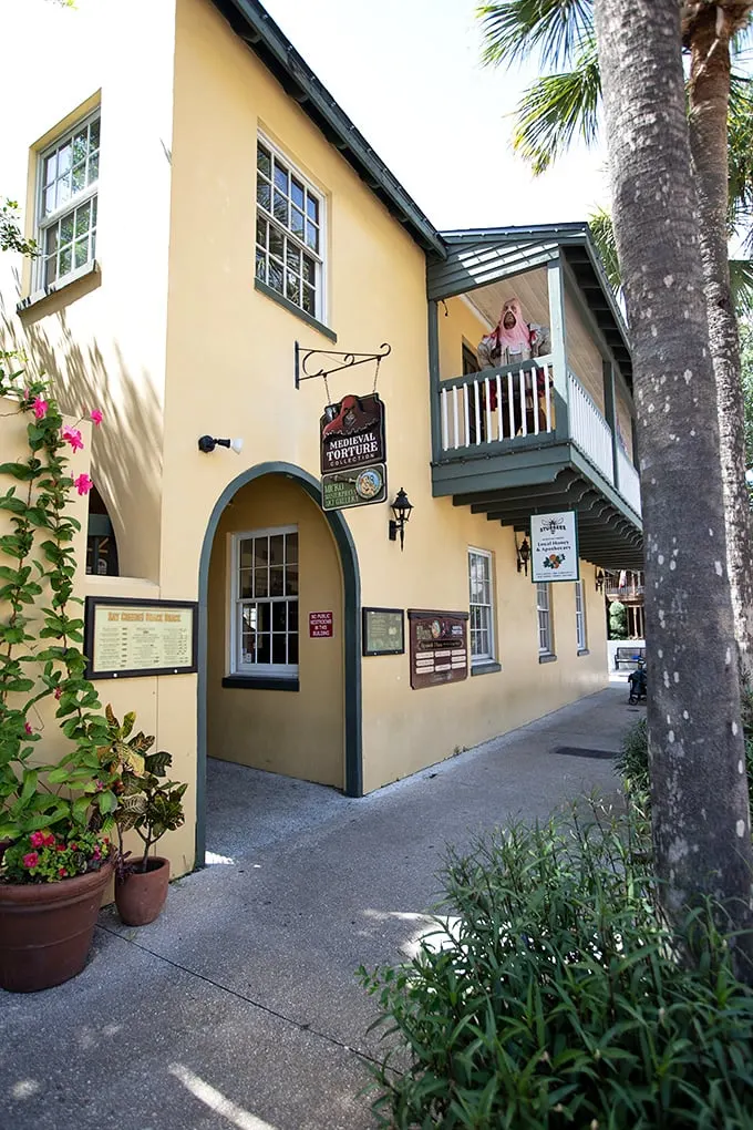 Sunshine and torture devices? Only in St. Augustine! The charming exterior belies the macabre exhibits within this unique museum.