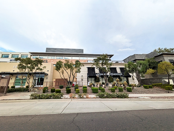 Sleek lines outside, sizzling steaks inside. Dominick's proves that sometimes, you can judge a book by its cover – especially when that book is a menu.