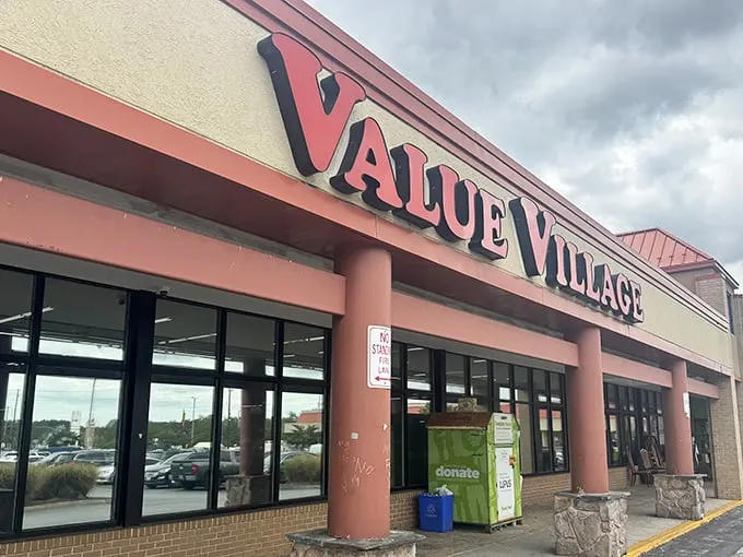 Red awning, endless possibilities. Value Village is the wardrobe to Narnia for thrift shoppers – minus the talking lion, of course.