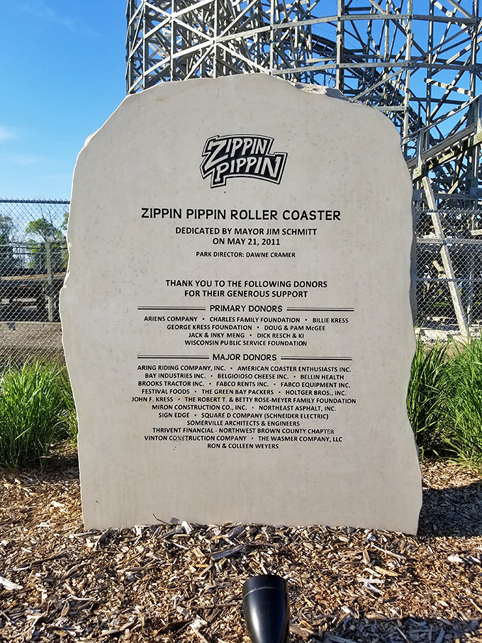 A stone's throw from Lambeau Field, this plaque tells a tale of community spirit rivaling any Packers touchdown celebration.
