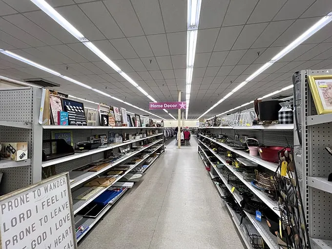 Aisle after aisle of potential treasures stretch as far as the eye can see. It's like a department store had a yard sale!