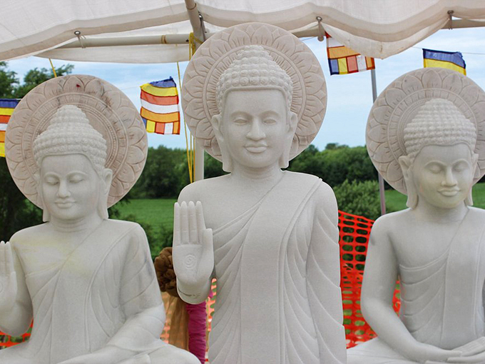 These serene statues aren't just standing around – they're silently teaching us the art of inner peace.