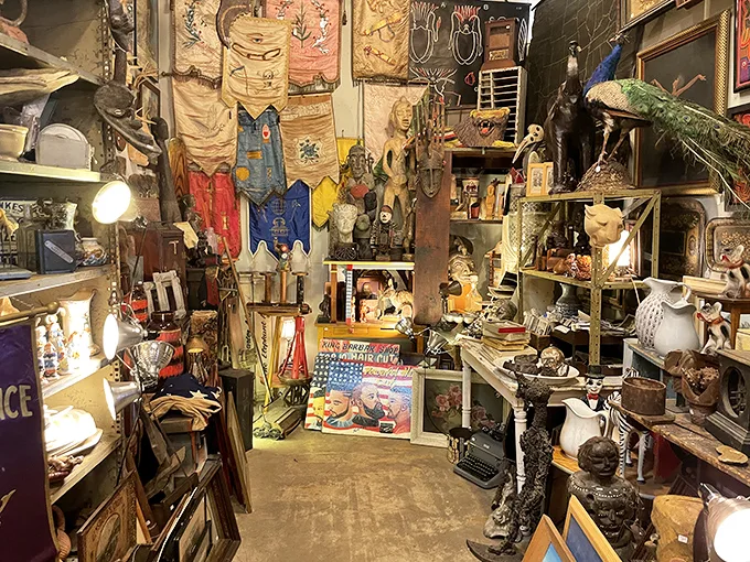 From creepy dolls to kitschy knick-knacks, this shelf is a microcosm of Uncommon Objects' charm. It's like a "Where's Waldo?" of vintage oddities.