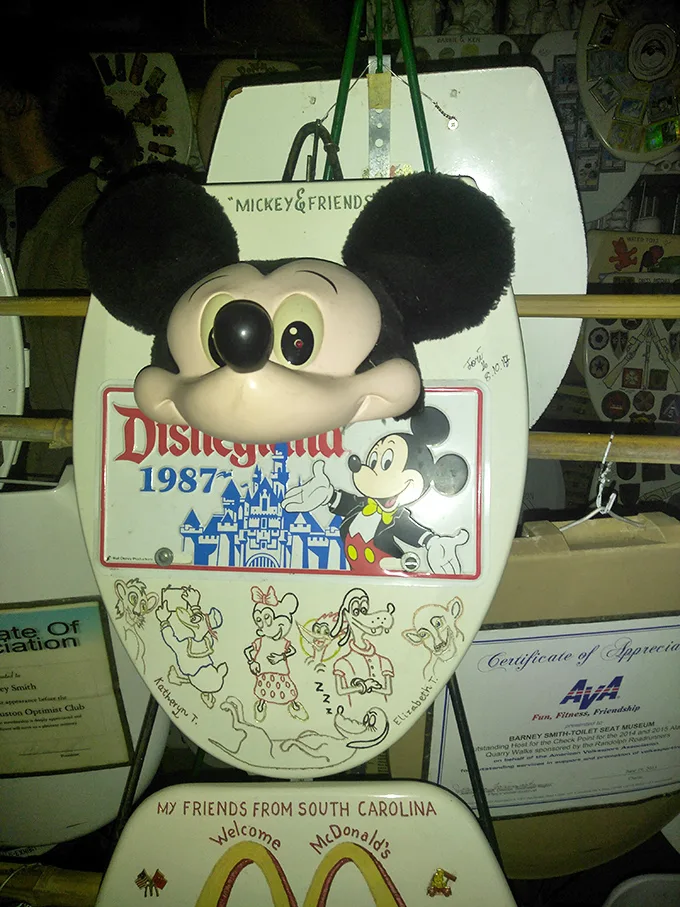 Mickey Mouse meets the bathroom in this whimsical creation. Who knew Disney could look so good on a toilet seat?
