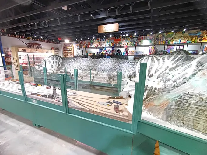 All aboard the nostalgia express! This miniature railroad diorama is a small-scale adventure that'll transport you back to simpler times.