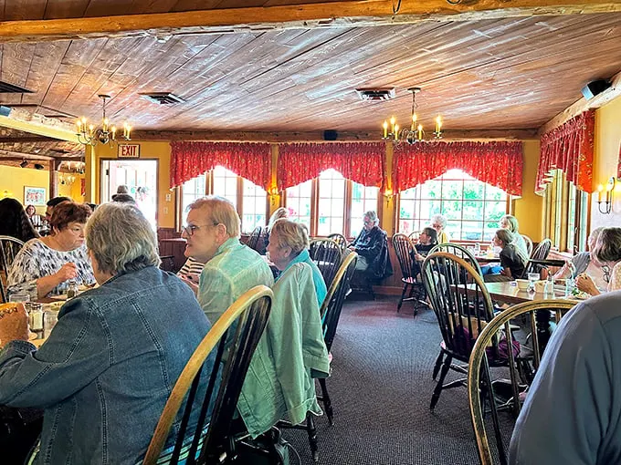 Where strangers become friends: The inn's cozy dining room serves up hearty meals and warm conversation in equal measure.
