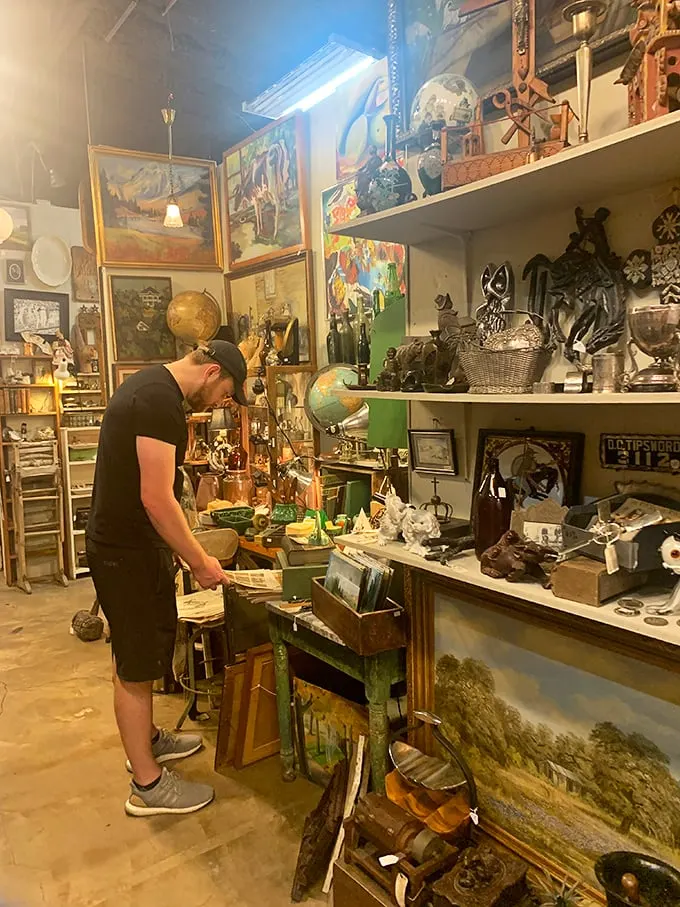 Treasure hunters in their natural habitat, sifting through history one oddity at a time.