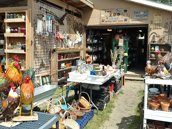 The Zoo: Where ceramic critters come to roost. It's Noah's Ark meets your grandmother's china cabinet in this menagerie of tchotchkes.