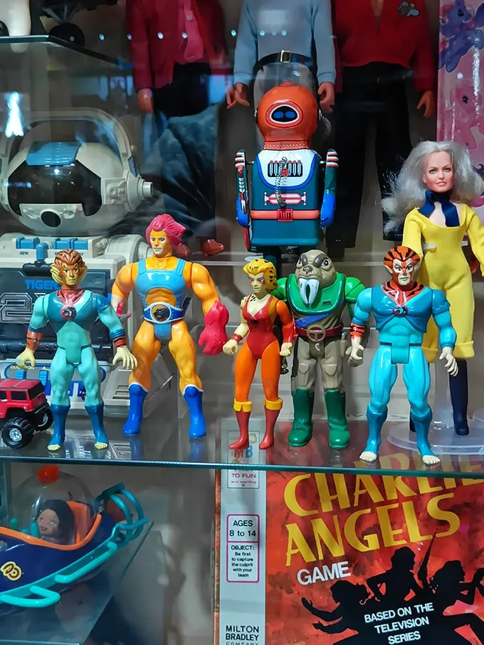 Action figures, assemble! From ThunderCats to Chucky Dolls, this display is a reunion of childhood heroes and villains.