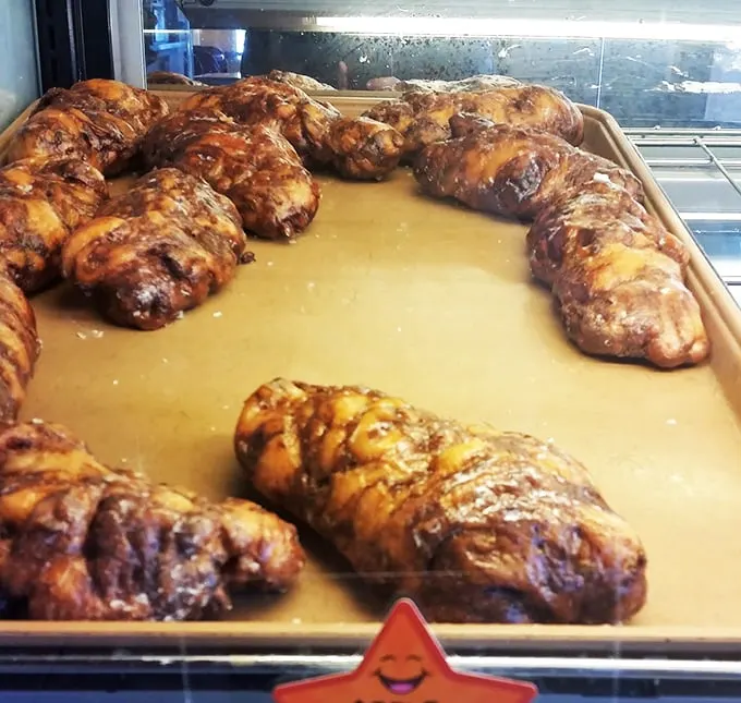 The Hulk of pastries! These apple fritters are bursting with cinnamon-spiced attitude, daring you to take them on.