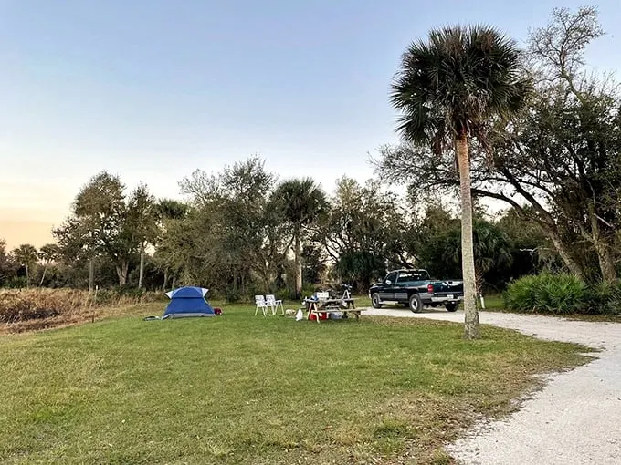 Camping with a view: Where else can you pitch a tent under palm trees and pretend you're on a deserted island?