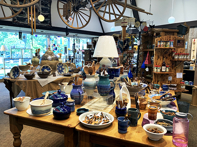 Table for two… hundred bowls, please! This spread of handcrafted ceramics is more tempting than an all-you-can-eat buffet. Warning: May cause spontaneous table-setting urges.