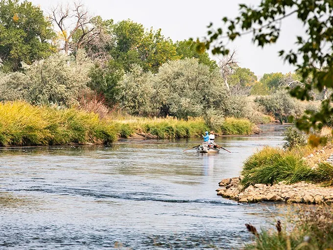 "Reel-y good times ahead! These anglers are living proof that a bad day fishing beats a good day at the office."
