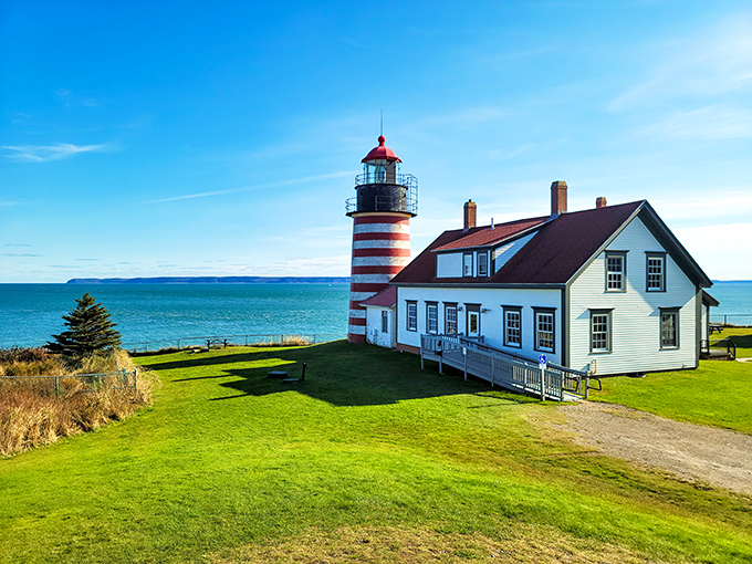 West Quoddy Head Light: The rebel of lighthouses. It went for candy-cane stripes when everyone else was doing basic white.