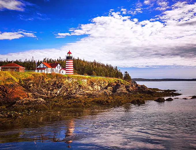 Early bird special: Be the first in the U.S. to see the sunrise at this easternmost lighthouse. Coffee not included.