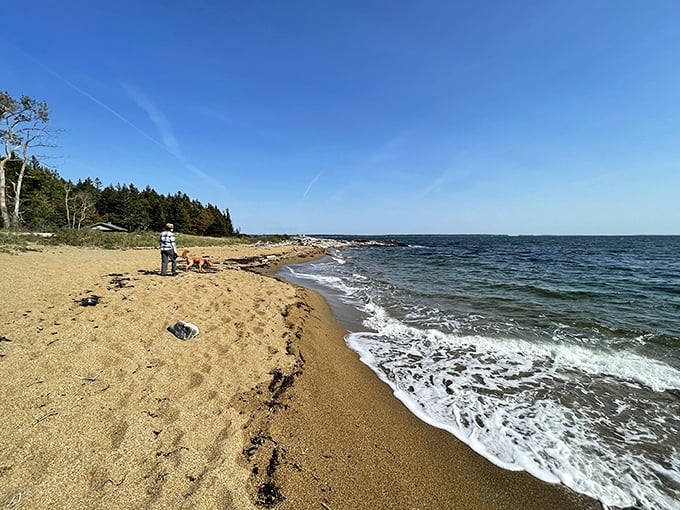 Footprints in the sand: A beach that stretches farther than your vacation days. Time to start planning that sabbatical!