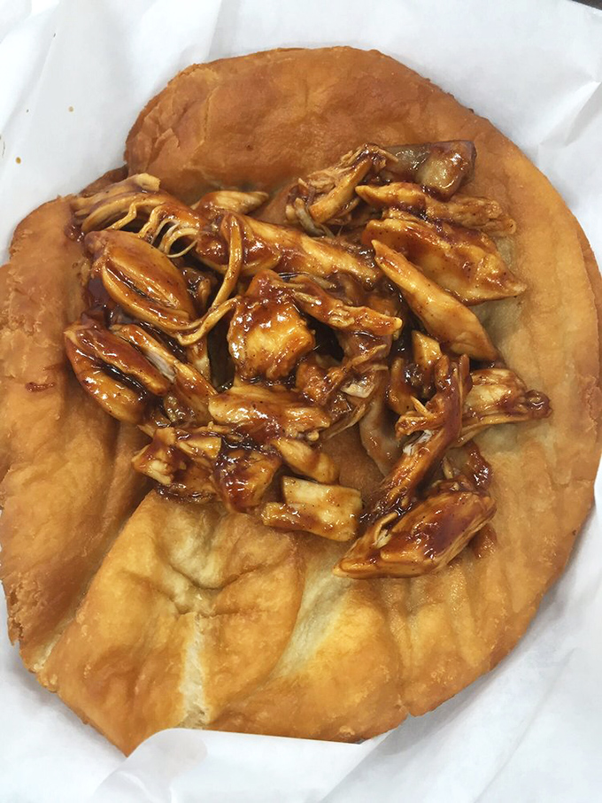 Fry bread that'll make you say "oh my!" Golden, crispy, and loaded with savory goodness – it's Arizona on a plate.