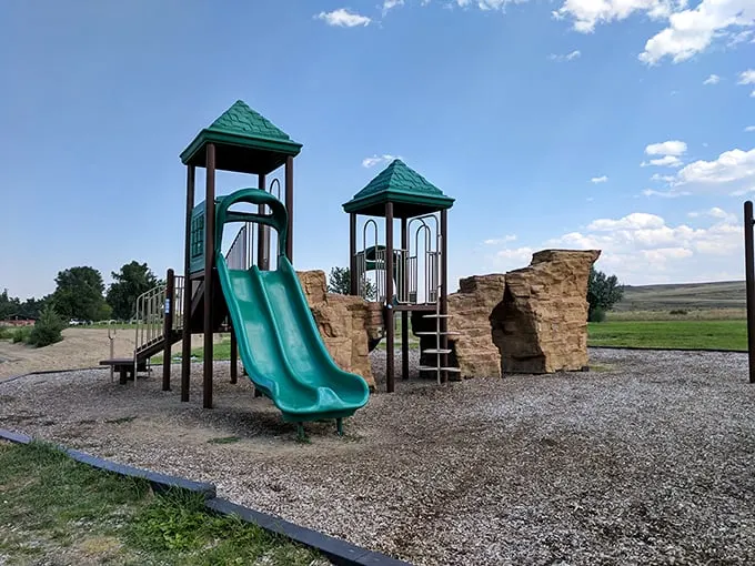 "Slide into adventure! This playground's got more twists and turns than a season of 'Game of Thrones' – minus the dragons."