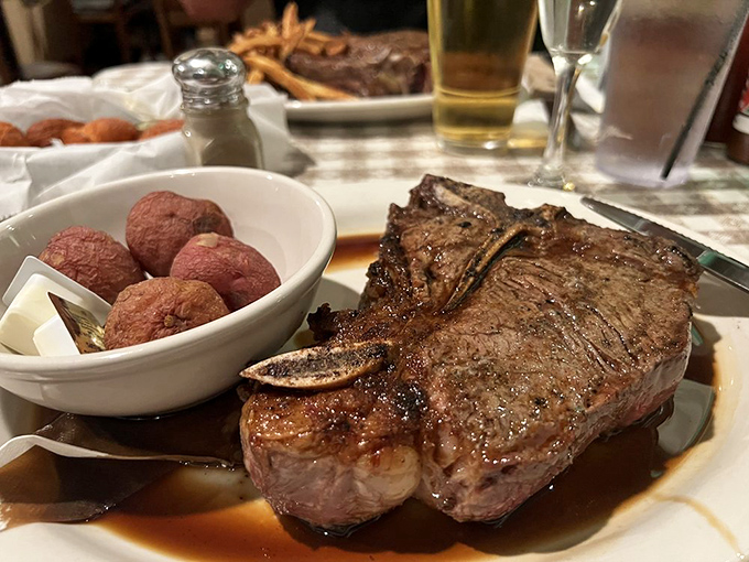 The porterhouse: where filet mignon meets New York strip in a beefy tango of flavor. It's like the Brangelina of steaks, only with a happier ending.