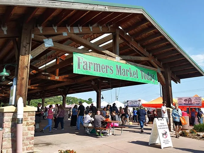 Nature's bounty under one roof! Falls Park Farmers' Market is where veggies are the real celebrities.