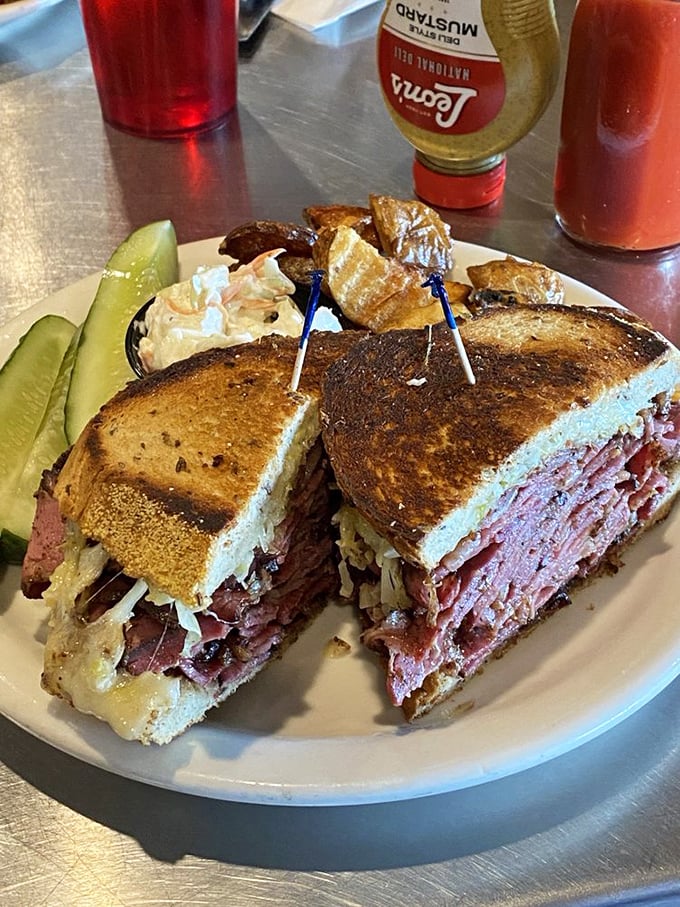 The dynamic duo of deli meats! This pastrami and corned beef combo is like Batman and Robin for your taste buds – a true power couple.