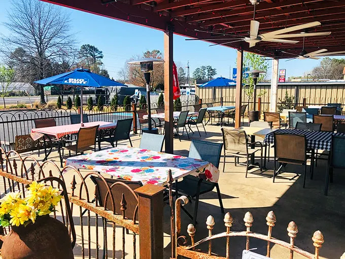 Al fresco feasting at its finest! Champy's outdoor dining area is where sunshine, good vibes, and great food come together for a perfect Southern soirée.