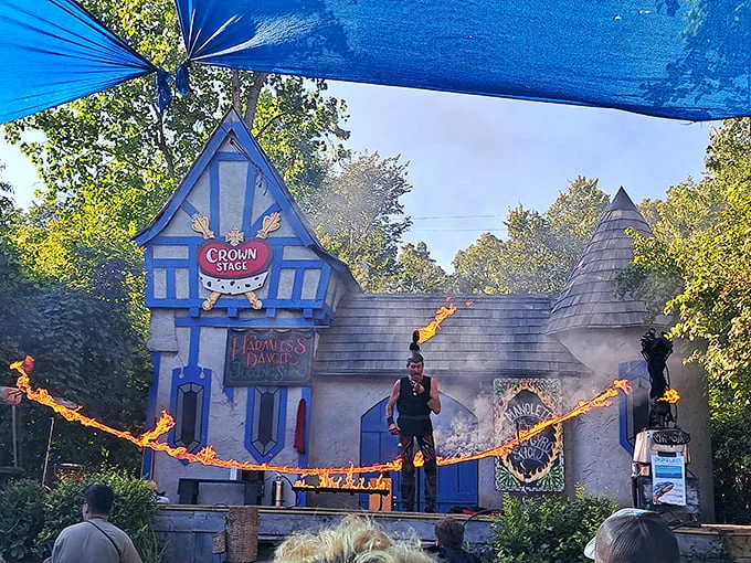 Fire-breathing isn't just for dragons anymore. This daring performer proves that playing with fire is best left to the professionals – and the certifiably insane.