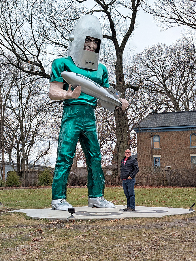 "Honey, I think we took a wrong turn at Albuquerque." This towering titan makes every road trip feel like an expedition to the final frontier.