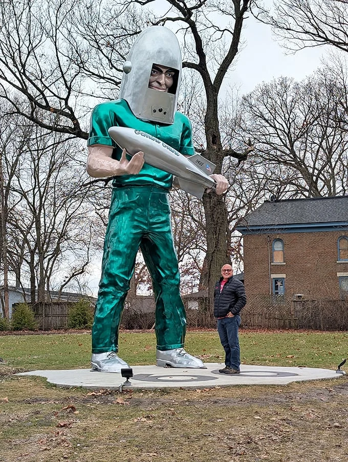"Honey, I think we took a wrong turn at Albuquerque." This towering titan makes every road trip feel like an expedition to the final frontier.