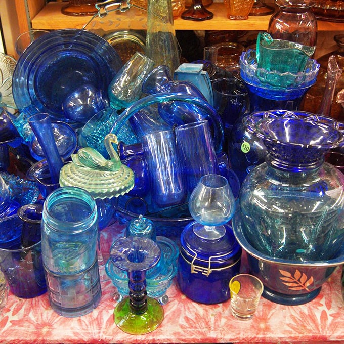 It's a blue period that even Picasso would envy. This collection of azure glassware is a symphony in cerulean, perfect for your next underwater-themed dinner party.