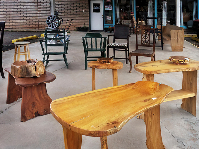 Wooden you know it? Hey Mavis! turns cast-offs into character-filled furniture. It's like a lumberjack's yard sale!