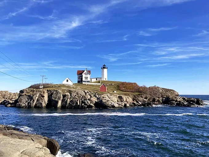 During Christmas, this lighthouse outshines every house on your block. It's the ultimate 'light' show.