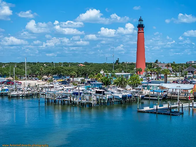 Where land meets sea: Ponce Inlet's maritime sentinel. This red brick giant has been guiding ships and dazzling visitors since before electricity was cool.