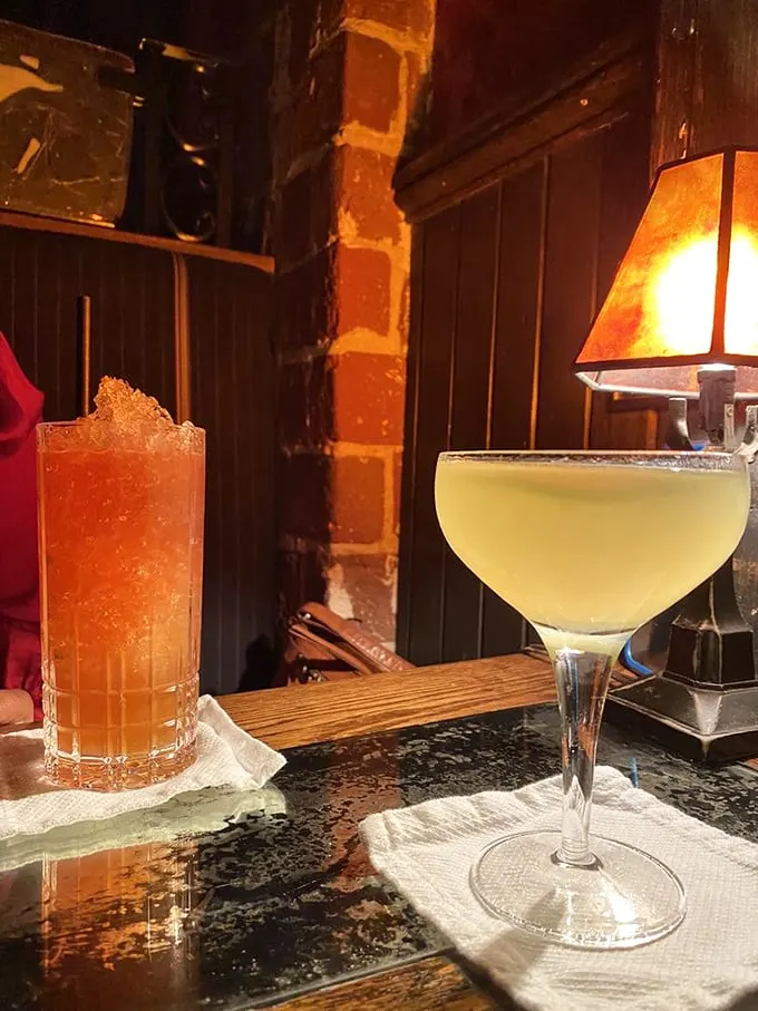 A tale of two tipples: one light and breezy, the other dark and mysterious. It's like a buddy cop movie in cocktail form!