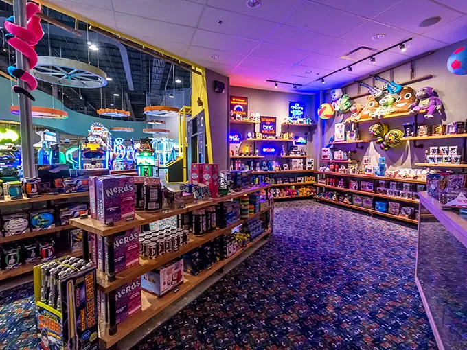 Candy Land meets Toys 'R' Us in this sugar-coated wonderland. It's a treasure trove of treats that'll make both kids and adults giddy.