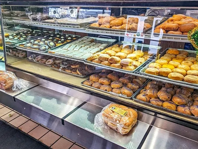 Feast your eyes on this carb cornucopia! Grebe's shelves are stocked fuller than Santa's sleigh on Christmas Eve.