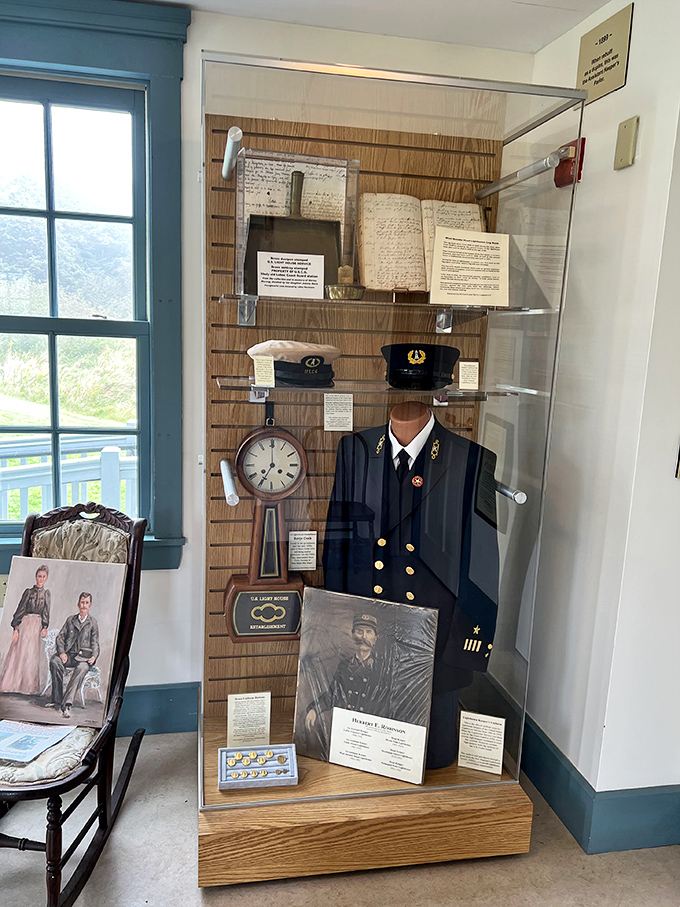 Step into a mariner's time capsule! This museum display is like "Night at the Museum" meets "The Perfect Storm." 